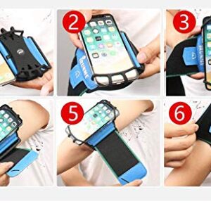 360° Rotatable Sports Running Armband Case Cell Phone Holder for iPhone 14 13 11 Pro Max 12 Mini XR SE 8 Samsung Galaxy S20 S21 S22 S23 Plus S10e Google Pixel 6a 5 6 7 Moto E BLU View, 4''-6.5'' Phone