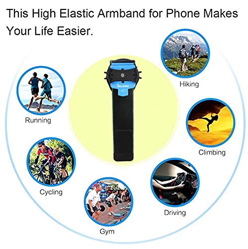 360° Rotatable Sports Running Armband Case Cell Phone Holder for iPhone 14 13 11 Pro Max 12 Mini XR SE 8 Samsung Galaxy S20 S21 S22 S23 Plus S10e Google Pixel 6a 5 6 7 Moto E BLU View, 4''-6.5'' Phone