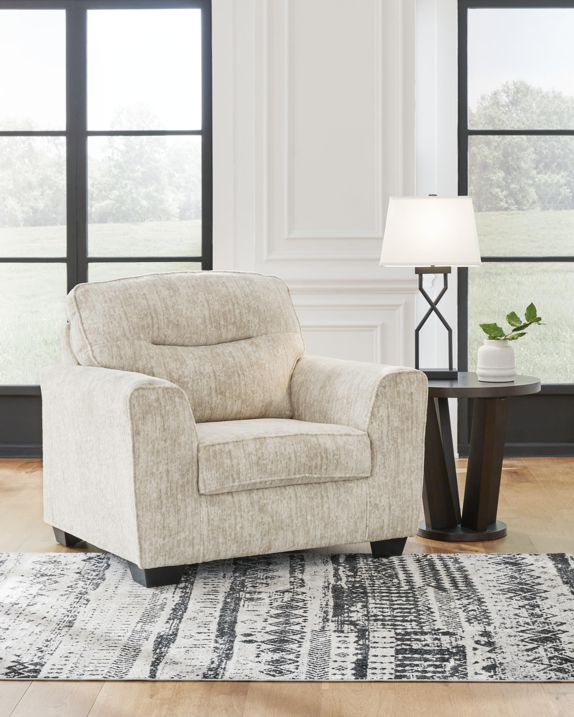 Signature Design by Ashley Lonoke Coastal Upholstered Oversized Chair, Beige