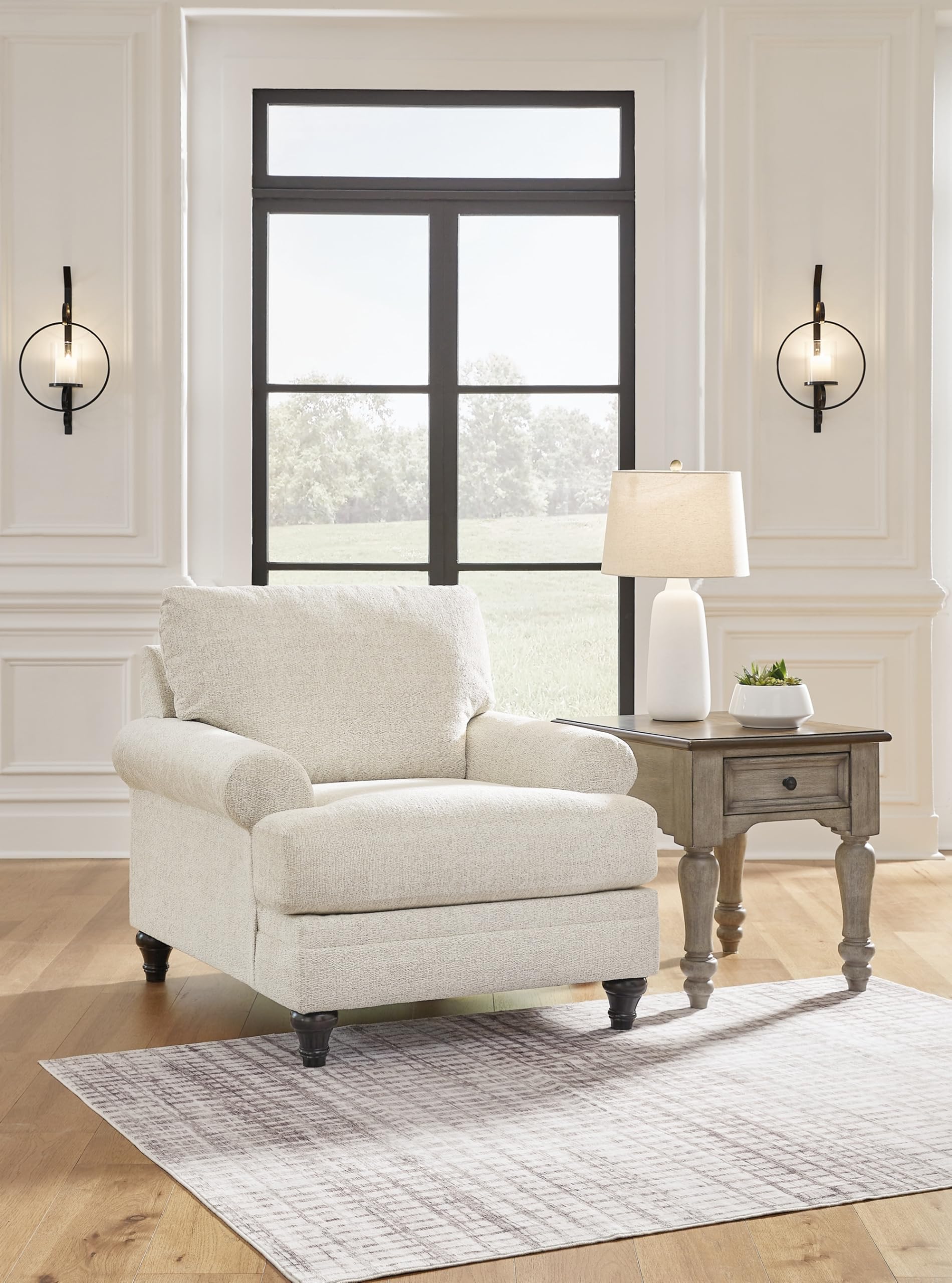 Signature Design by Ashley Valerani Classic Upholstered Chair, Beige