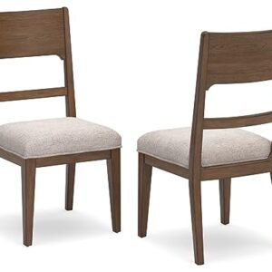 Signature Design by Ashley Cabalynn Traditional Dining Chair Set, 2 Count, Brown & Tan