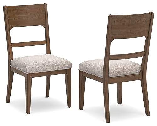 Signature Design by Ashley Cabalynn Traditional Dining Chair Set, 2 Count, Brown & Tan