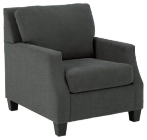 signature design by ashley bayonne modern arm chair, dark gray