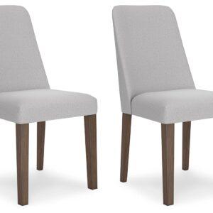 Signature Design by Ashley Lyncott Contemporary Dining Room Upholstered Side Chair with Foam Cushion, Set of 2, Cream & Brown