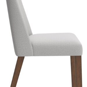 Signature Design by Ashley Lyncott Contemporary Dining Room Upholstered Side Chair with Foam Cushion, Set of 2, Cream & Brown