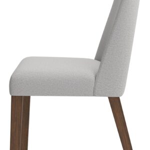 Signature Design by Ashley Lyncott Contemporary Dining Room Upholstered Side Chair with Foam Cushion, Set of 2, Cream & Brown