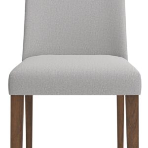 Signature Design by Ashley Lyncott Contemporary Dining Room Upholstered Side Chair with Foam Cushion, Set of 2, Cream & Brown