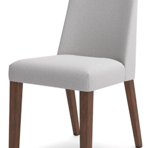 Signature Design by Ashley Lyncott Contemporary Dining Room Upholstered Side Chair with Foam Cushion, Set of 2, Cream & Brown