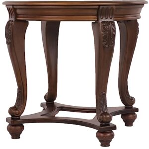 Signature Design by Ashley T499-6 Round End Table, 0, Dark Brown