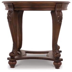 Signature Design by Ashley T499-6 Round End Table, 0, Dark Brown