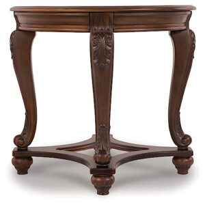 Signature Design by Ashley T499-6 Round End Table, 0, Dark Brown