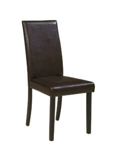 signature design by ashley side chair in dark brown - set of 2