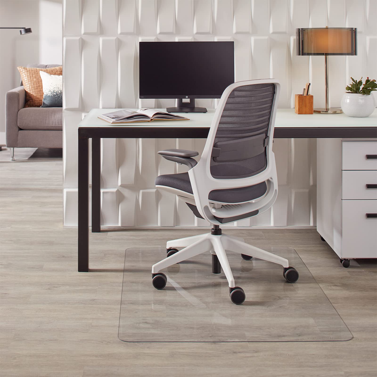 Oculus by Dimex Polycarbonate Office Chair Mat for Carpet and Hard Floors, 36" x 48" x 0.08" Mat, Clear Mat for Office Chair, Protects Floors Under Home Office Computer Desk, Ships Flat