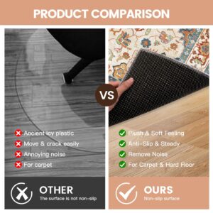 Office Chair Mat for Hardwood Floor, 2.62 lbs Anti-Slip Hi-Q Desk Chair Mat for Hardwood & Low-Carpeted Floors, 48x36 Easy to Clean Desk Floor Mat for Office Chair on Hardwood Floors