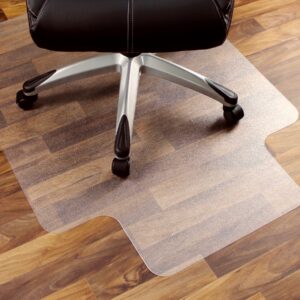 marvelux heavy duty polycarbonate office chair mat for hardwood floors 47" x 53" | transparent hard floor protector with lip | multiple sizes