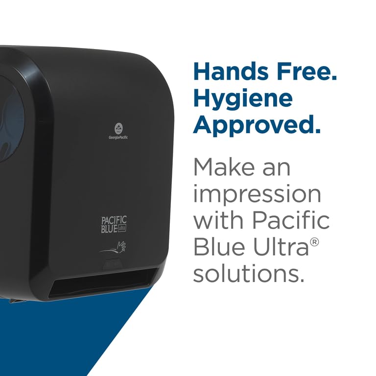 Pacific Blue Ultra 8" High-Capacity Automated Touchless Paper Towel Dispenser by GP PRO (Georgia-Pacific); Black; 59590; 12.9" W x 9" D x 16" H; 1 Dispenser