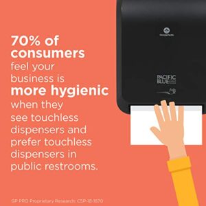 Pacific Blue Ultra 8" High-Capacity Automated Touchless Paper Towel Dispenser by GP PRO (Georgia-Pacific); Black; 59590; 12.9" W x 9" D x 16" H; 1 Dispenser