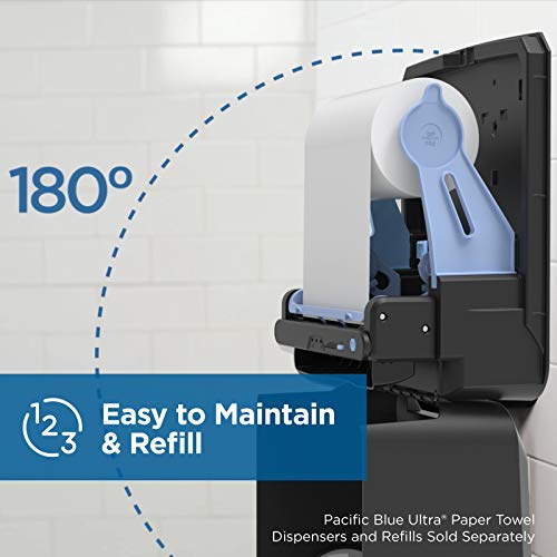 Pacific Blue Ultra 8" High-Capacity Automated Touchless Paper Towel Dispenser by GP PRO (Georgia-Pacific); Black; 59590; 12.9" W x 9" D x 16" H; 1 Dispenser