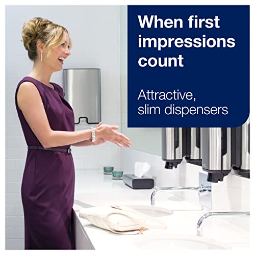 Tork Xpress Multifold Paper Towel Dispenser, Stainless Steel H2, One-at-a-Time Dispensing, Image Range, 463002