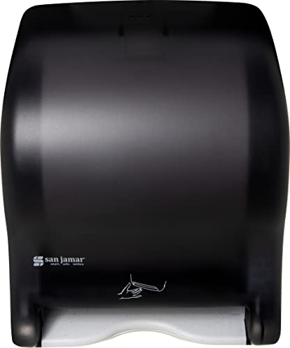 San Jamar Classic Smart Essence Plastic Paper Towel Dispenser, Towel Dispenser for Bathroom, 10 X 14.5 X 12.5 Inches, Black Pearl