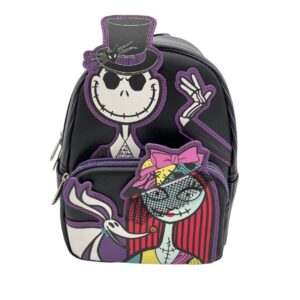 loungefly disney nightmare before christmas dapper jack and sally cosplay womens double strap shoulder bag purse