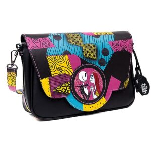 Buckle-Down Disney Wallet, Nightmare Before Christmas Sally Patchwork, Vegan Leather (Crossbody Bag)