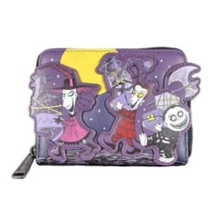 loungefly disney nightmare before christmas lock shock & barrel wallet