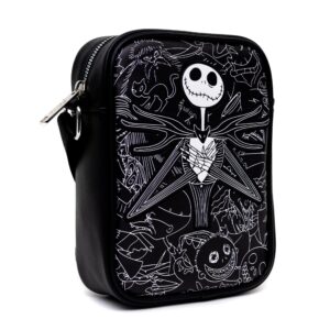 Disney Bag, Cross Body, The Nightmare Before Christmas Jack Skellington Pose, Black, Vegan Leather