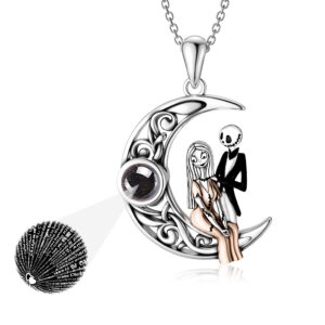 onefinity jack and sally jewelry nightmare sterling silver 100 languages i love you pendant necklace moon before christmas birthday gifts for women