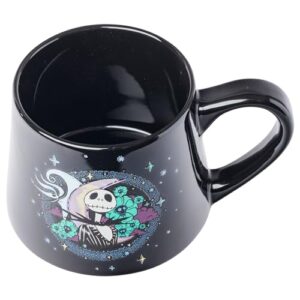 Silver Buffalo Nightmare Before Christmas Jack and Zero Tapered Pottery Mug, 14 Ounces