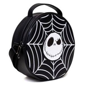 Disney Bag, Crossbody, Round, Nightmare Before Christmas Vegan Leather (Jack Face With Spider Web)