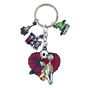 nightmre before christmas keychain horror keychain gifts for woman