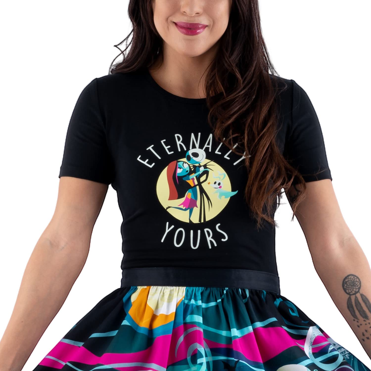 Loungefly Stitch Shoppe Disney Nightmare Before Christmas: Eternally Yours Ariana Top, Size Medium