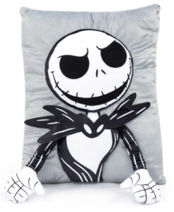 jay franco disney nightmare before christmas jack 3d snuggle plush pillow - super soft skeleton pillow - measures 15 inches