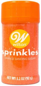 wilton sparkling sugar decorating sprinkles, 3.25 oz., orange