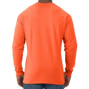 Jerzees Mens Womens Dri-Power Long Sleeve T-Shirt T Shirt, Safety Orange, Large US