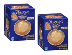 smiling sweets terry's milk chocolate orange - 5.53oz - pack of 2 - great tasting chocolate with an added twist of orange flavor - perfect for sharing - break apart and enjoy