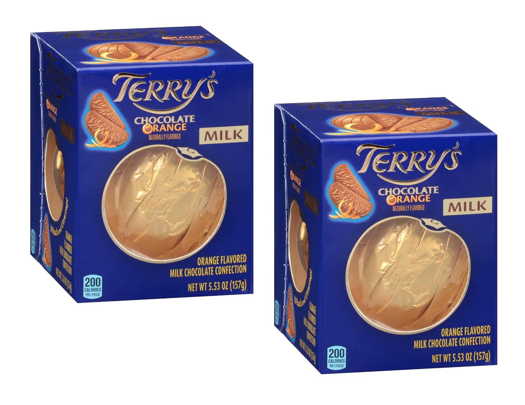 Smiling Sweets Terry's Milk Chocolate Orange - 5.53oz - Pack of 2 - Great tasting chocolate with an added twist of orange flavor - Perfect for sharing - Break apart and enjoy