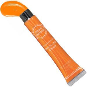 orange cream makeup tube - 0.7 oz. (pack of 1) - vibrant color & pigmented perfect for festive & creative looks