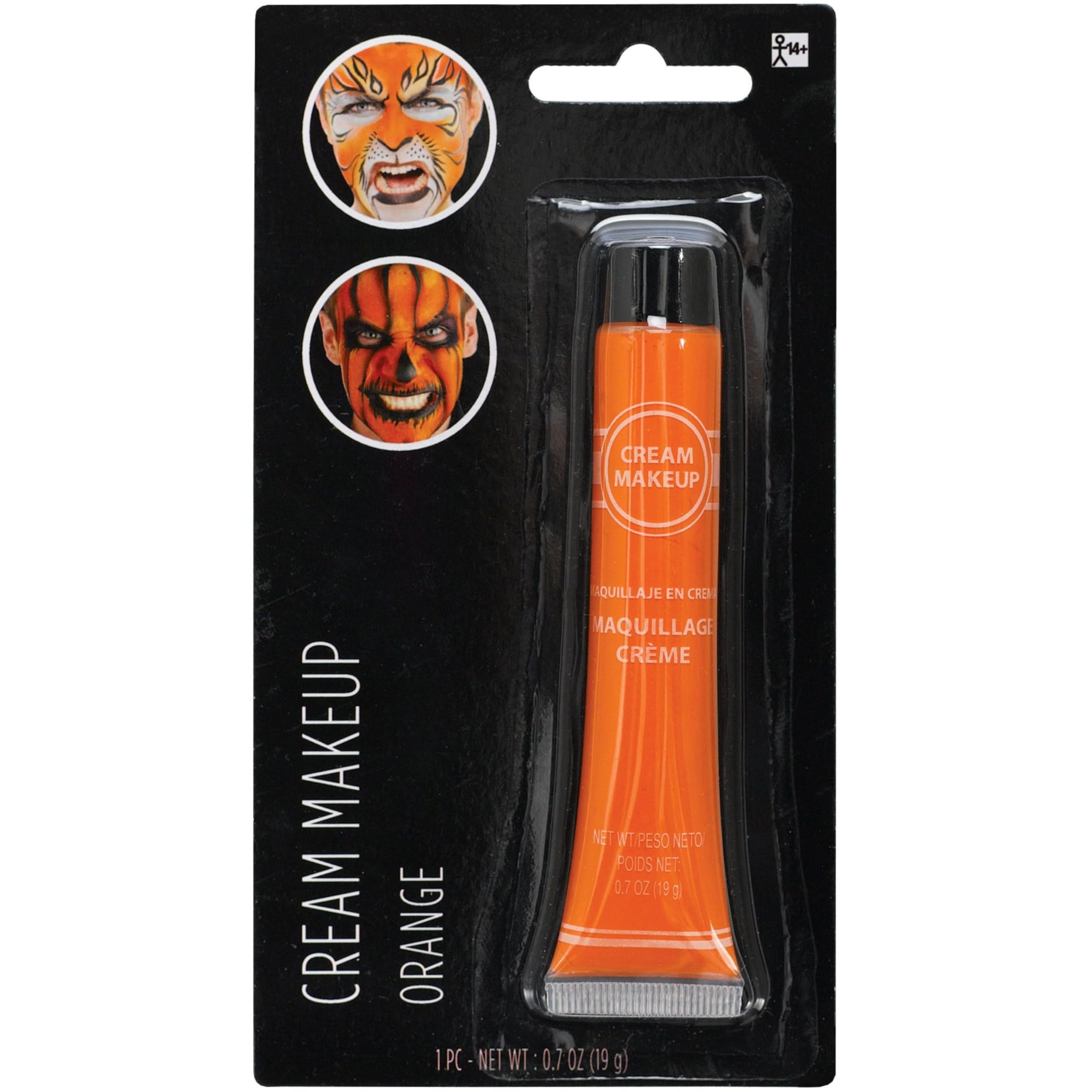 Orange Cream Makeup Tube - 0.7 oz. (Pack of 1) - Vibrant Color & Pigmented Perfect for Festive & Creative Looks