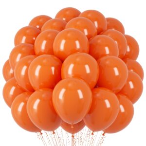 voircoloria orange balloons, 66pack 12inch burnt orange latex party balloons for thanksgiving day, fall theme party, wedding, birthday, halloween, baby shower, anniversary party decorations