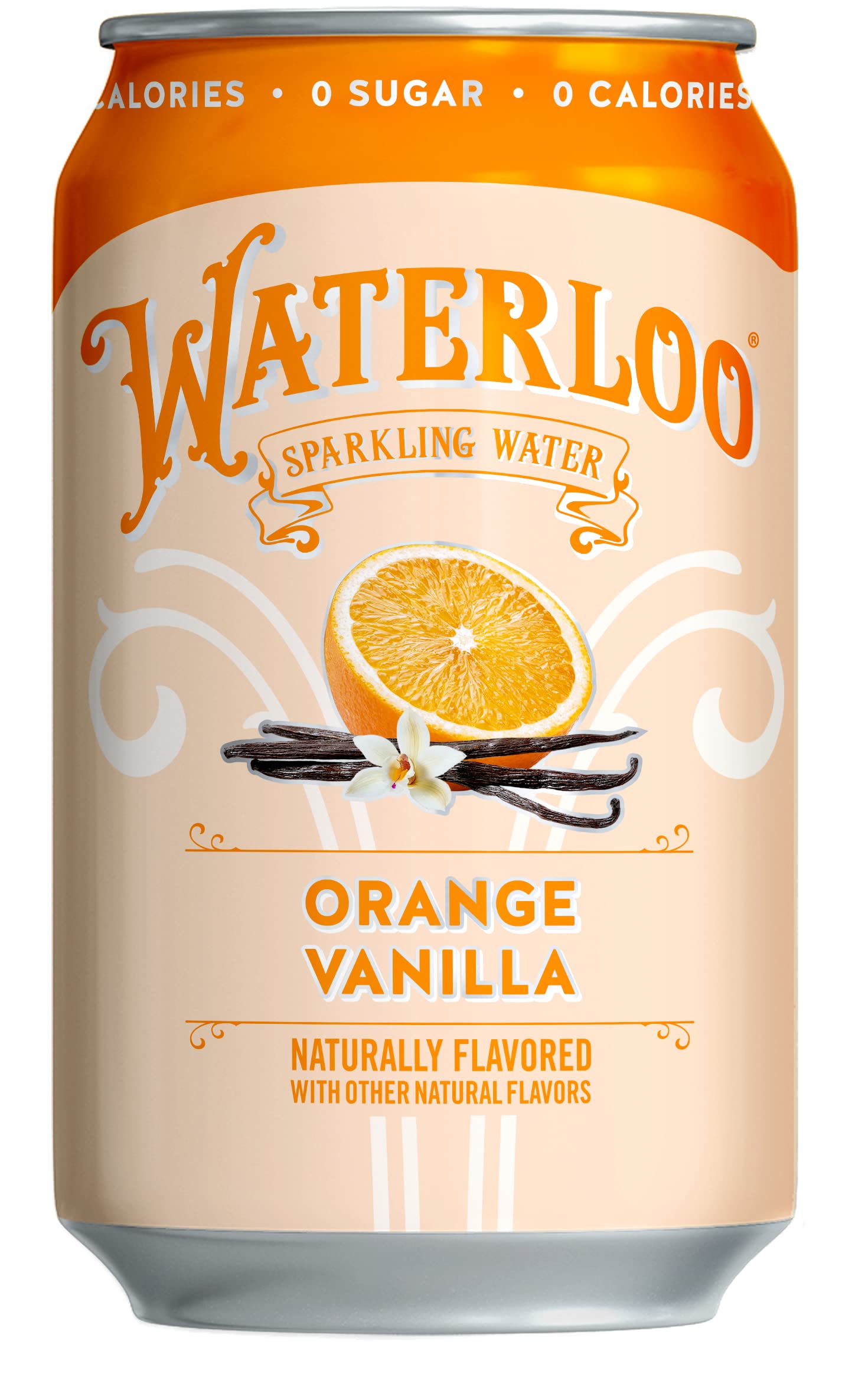 Waterloo Sparkling Water, Orange Vanilla Naturally Flavored, 12 Fl Oz Cans (Pack of 12) – Zero Calories and Zero Sugar or Sweeteners of Any Kind