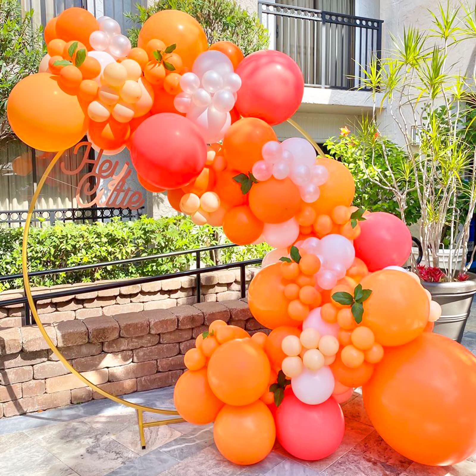 RUBFAC Orange Balloons Latex Party Balloons, 100pcs 12 Inch Orange Helium Balloons for Party Decoration Like Birthday Party, Baby Shower, Wedding, Gender Reveal, Graduation Party (with Orange Ribbon)