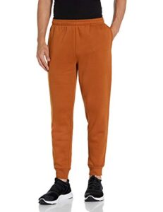 amazon essentials men's fleece jogger pant, nutmeg, medium