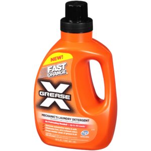 Fast Orange 22340 Grease X Mechanics Laundry Detergent For Oil, Grease, Automotive Stains And Odors, Eliminates Fuel, Oil, Grease And Exhaust Stains 40 fl. Oz