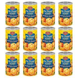 del monte canned mandarin oranges no sugar added, 15 ounce (pack of 12)