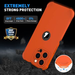 ORETECH for iPhone 13 Pro Max Case, with [2 x Screen Protectors] [10 Ft Military Grade Drop Test] [Camera Protection] 360° Shockproof Slim Thin Phone Case iPhone 13 Pro Max Cover 6.7'' - Orange