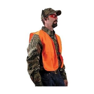 allen company adult blaze orange hunting vest with a hook and loop closure - high-visibility saftey gear for men and women - fits over clothes and jacket - large