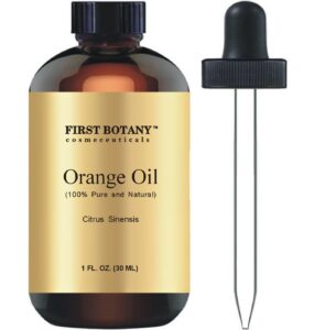 first botany, 100% pure orange essential oil - premium orange oil for aromatherapy, massage, topical & household uses - 1 fl oz (orange)