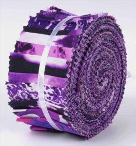 soimoi 40pcs tie dye print cotton precut fabrics for quilting craft strips 2.5x42inches jelly roll - purple